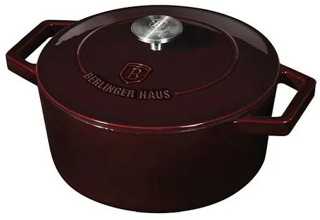 Berlinger Haus Litinový hrnec s poklicí Burgundy Line, 24 cm