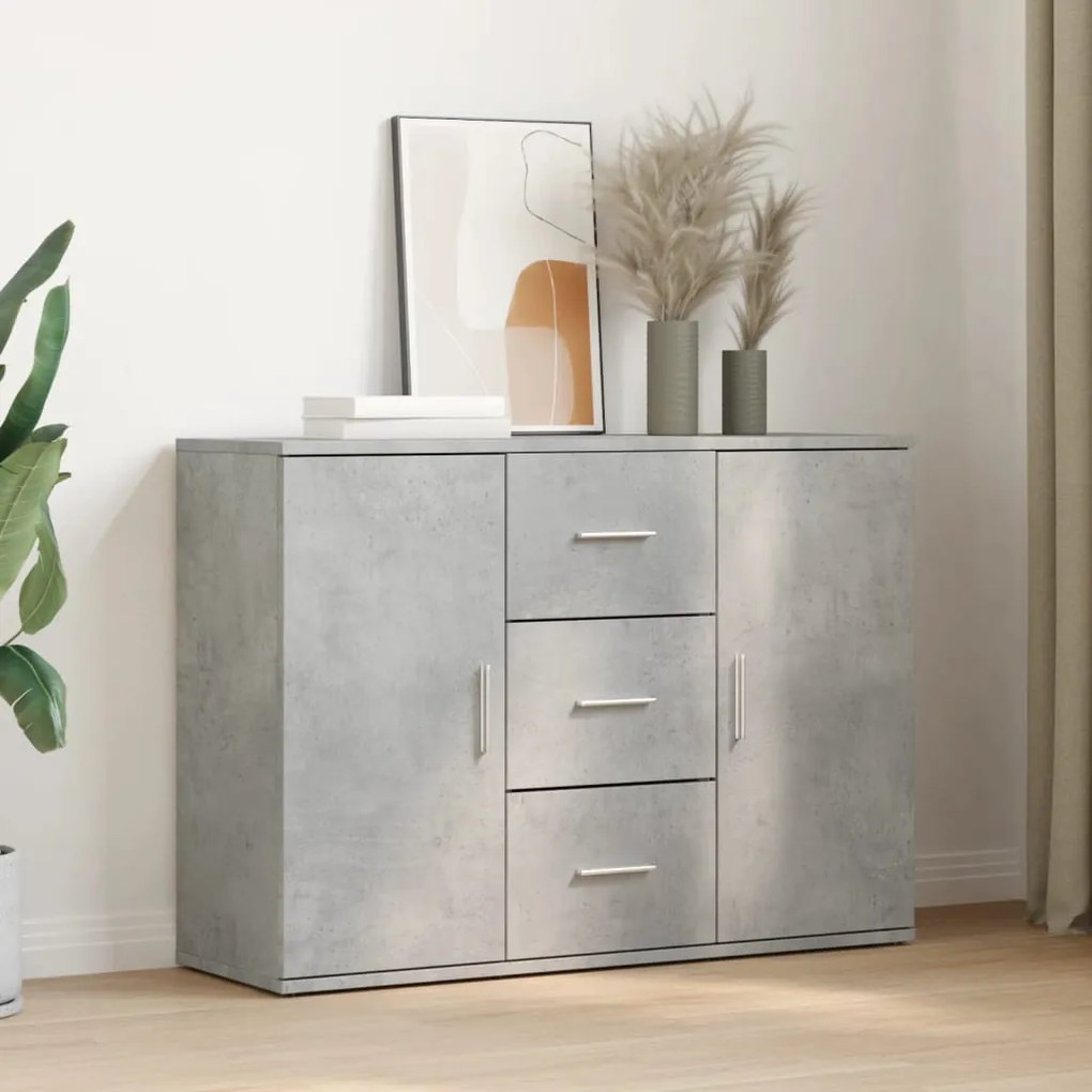 Příborník Betonově Šedý 90,5 X 29,5 X 65 Cm Kompozitní Dřevo