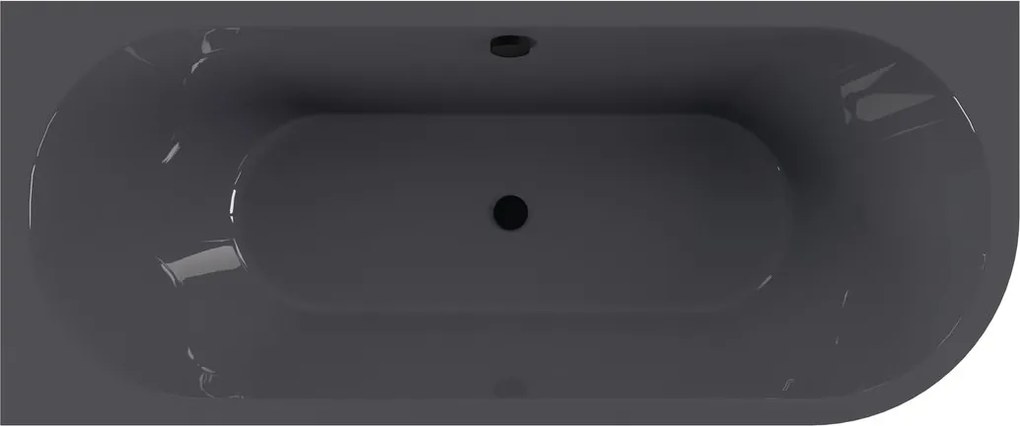 Polysan VIVA L MONOLITH asymetrická vana 170 x 75 x 60 cm levá akrylát šedá 70119M.30