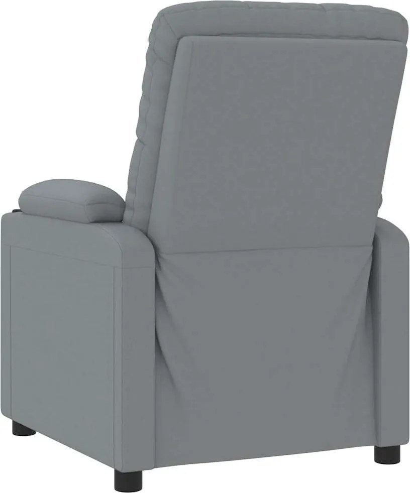 Elektrické polohovací křeslo světle šedé textil 3098839