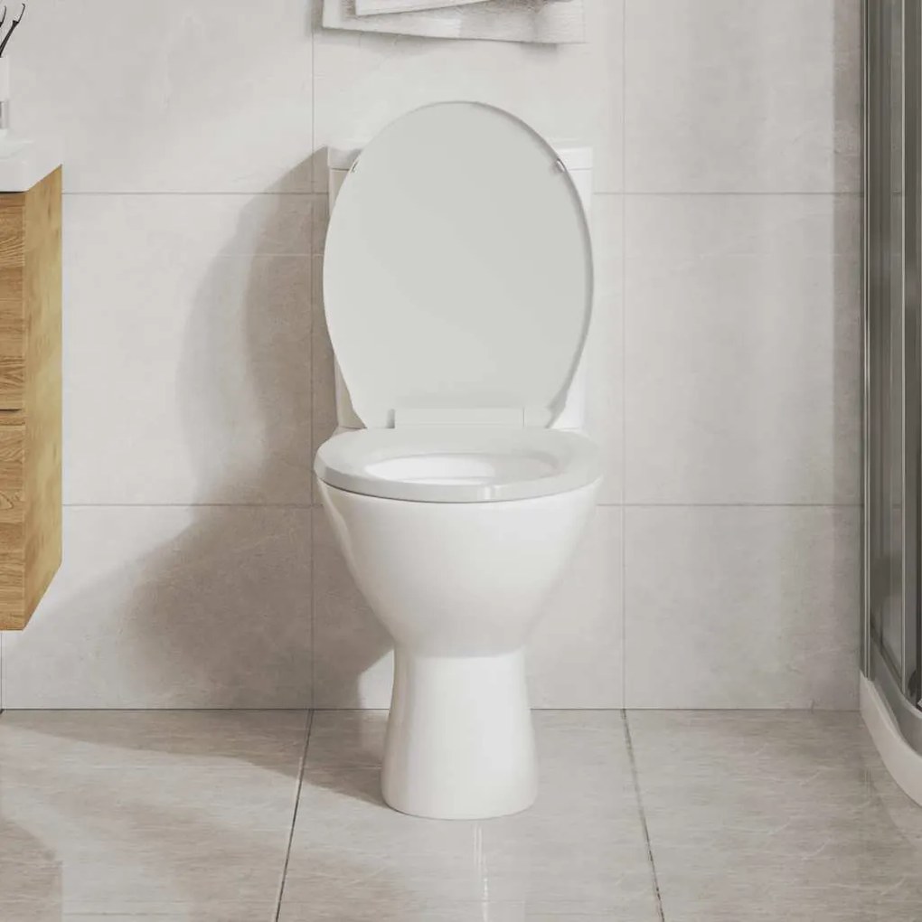 WC sedátko s pomalým sklápěním bílé oválné 141762