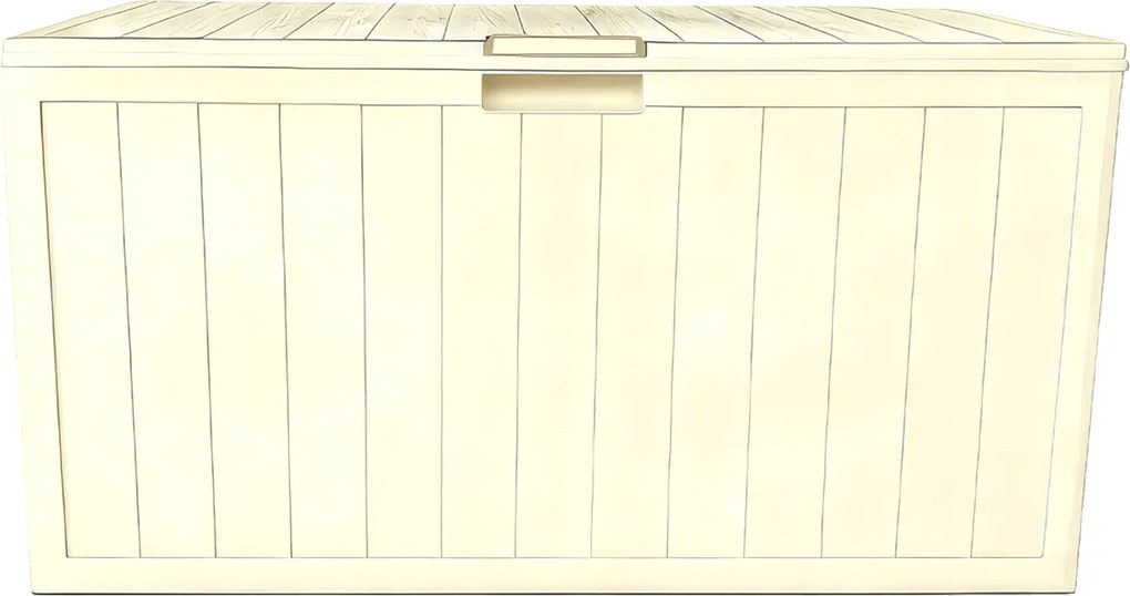 Plastový zahradní úložný box VEREDO - béžový