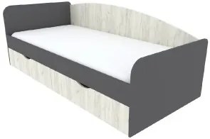 Casarredo Postel 90x200 DISNEY dub kraft bílý/šedý grafit