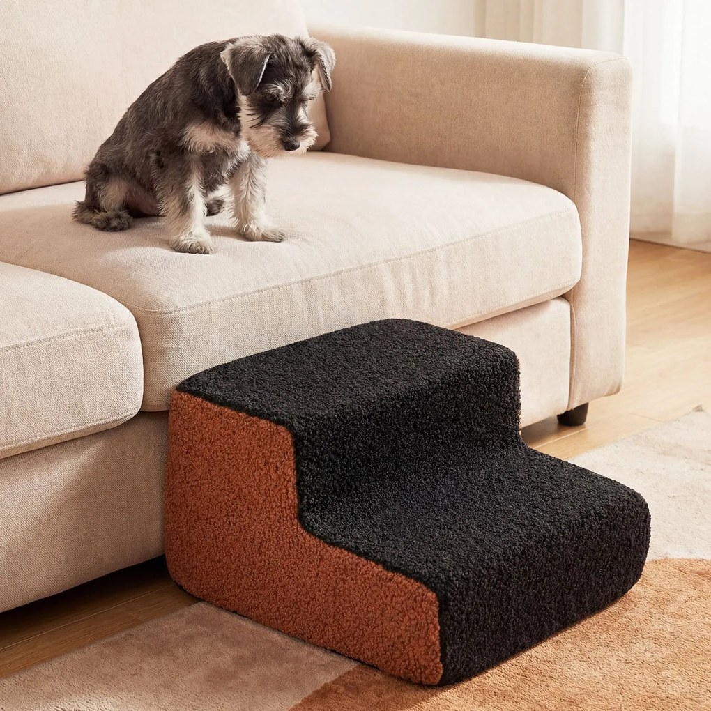Costway 2-Step Dog Ramp vyrobená z pěny s omyvatelným potahem