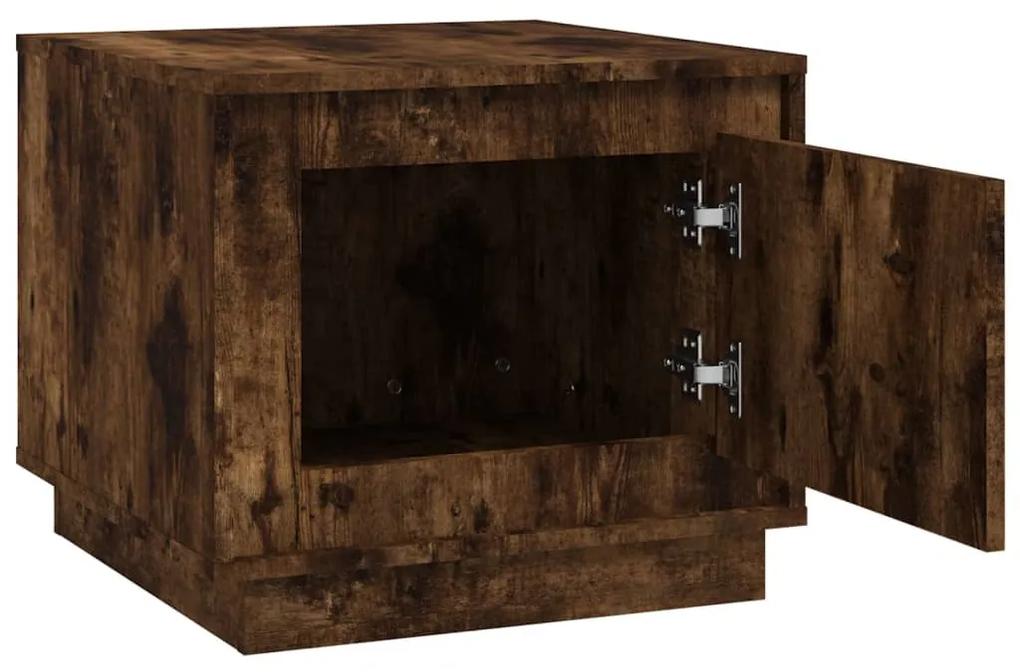 Konferenční stolek kouřový dub 51 x 50 x 44 cm kompozitní dřevo