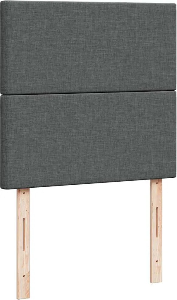 Box spring postel s matrací tmavě šedá 100 x 200 cm textil 3291961