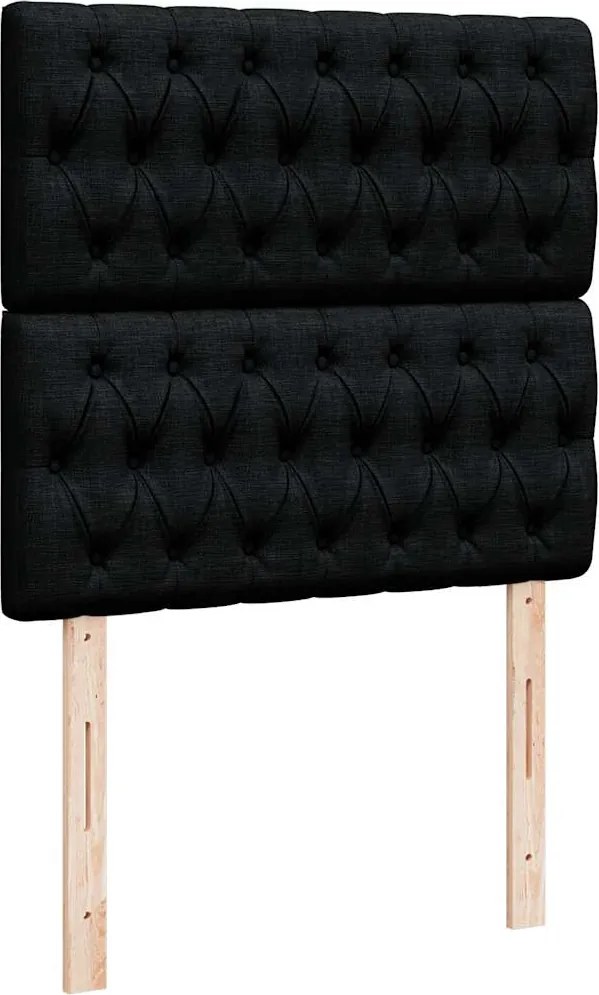 Box spring postel s matrací černá 100 x 200 cm textil 3291976