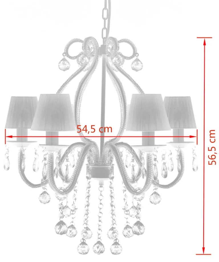 vidaXL Lustr s 2 300 křišťály bílý
