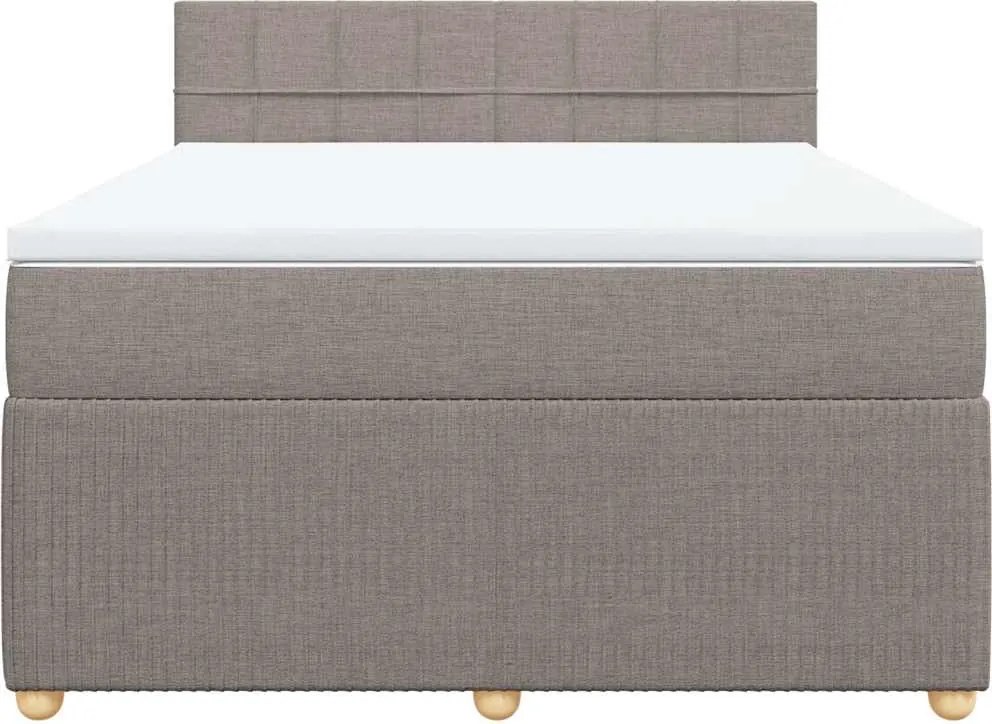 Box spring postel s matrací taupe 140x190 cm textil 3287455