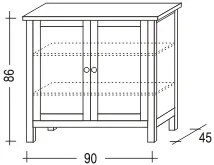 Gazel NATUR Komoda dvířková