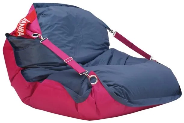 Beanbag Sedací vak 189x140 duo pink - jeans