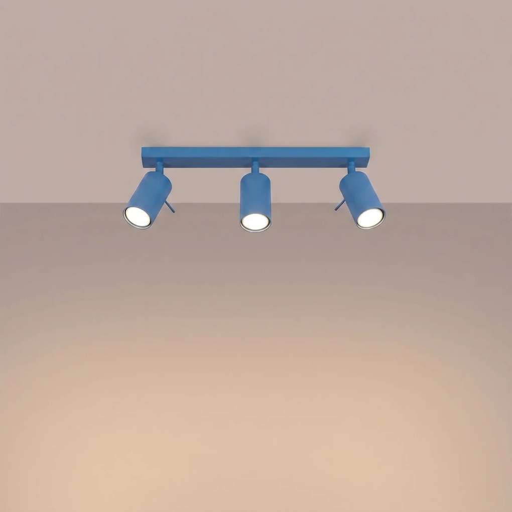 Sollux Lighting Stropní svítidlo RING 3L azurové