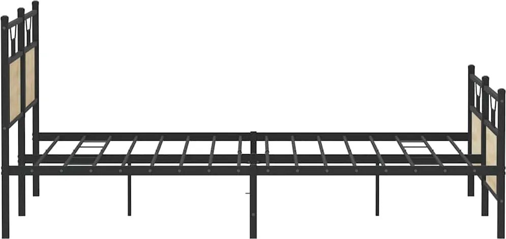 Kovový rám postele bez matrace dub sonoma 183 x 213 cm 3325099