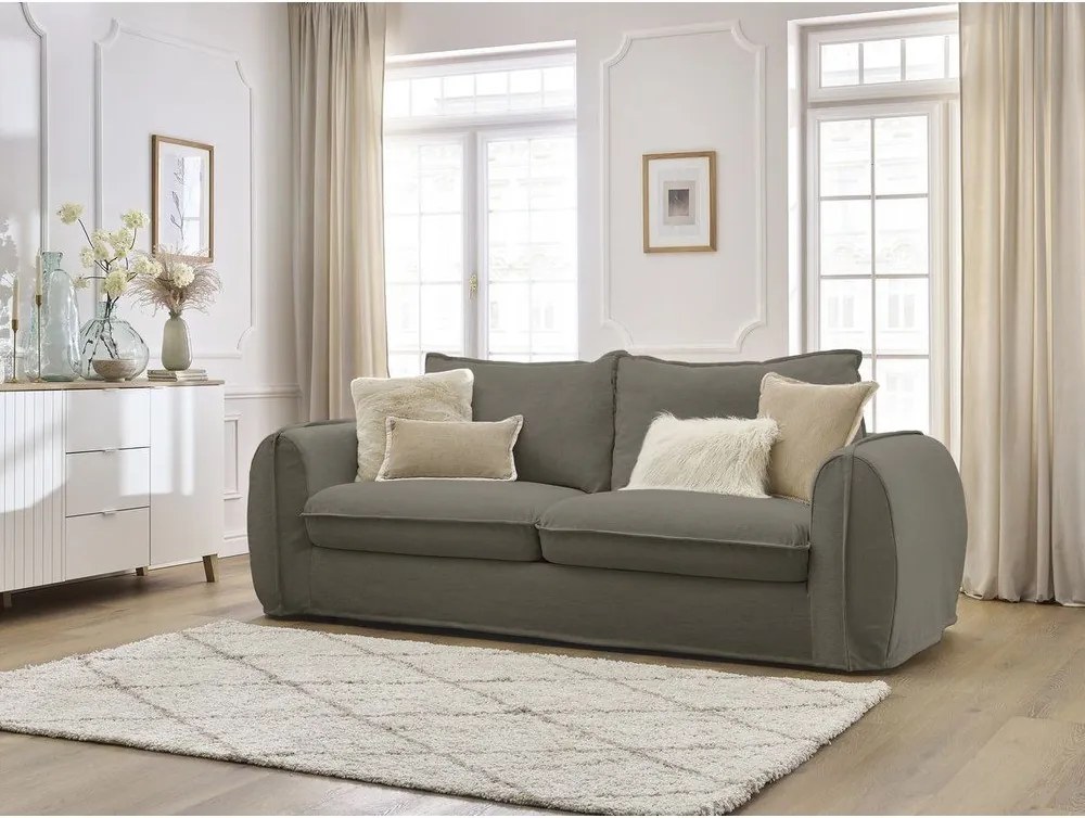 Taupe pohovka na každodenní spaní/rozkládací 236 cm Archimede – Bobochic Paris