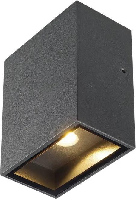 Nástěnné svítidlo QUAD XL 1, hranaté, antracit, LED, 1x3,2 W, 3000K - BIG WHITE