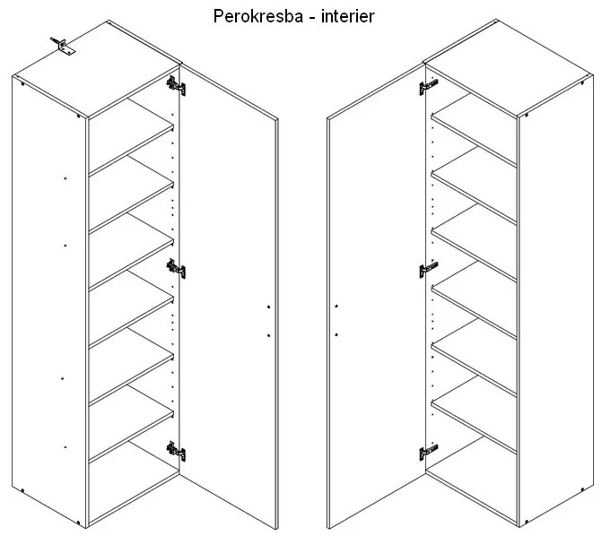Policová skříň Multiraum, 50 cm, dub sonoma