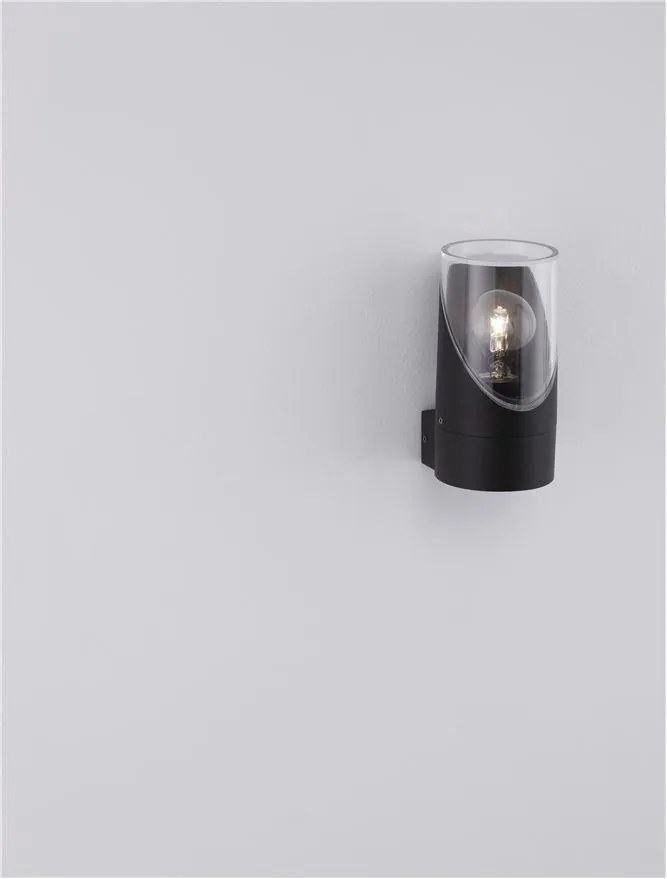 NV 9492720 Venkovní nástěnné svítidlo SELENA antracitový hliník a čirý akryl E27 1x12W 220-240V bez žárovky IP65 - NOVA LUCE