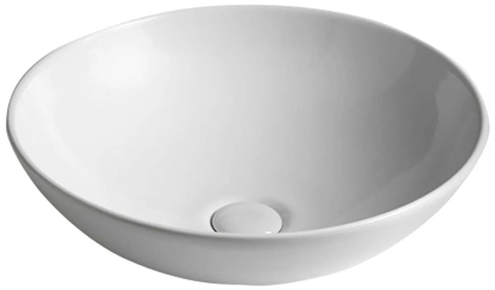 Sapho - Umyvadlo Dimp, průměr 46 cm, bez otvoru pro baterii, bez přepadu, bílá WH060
