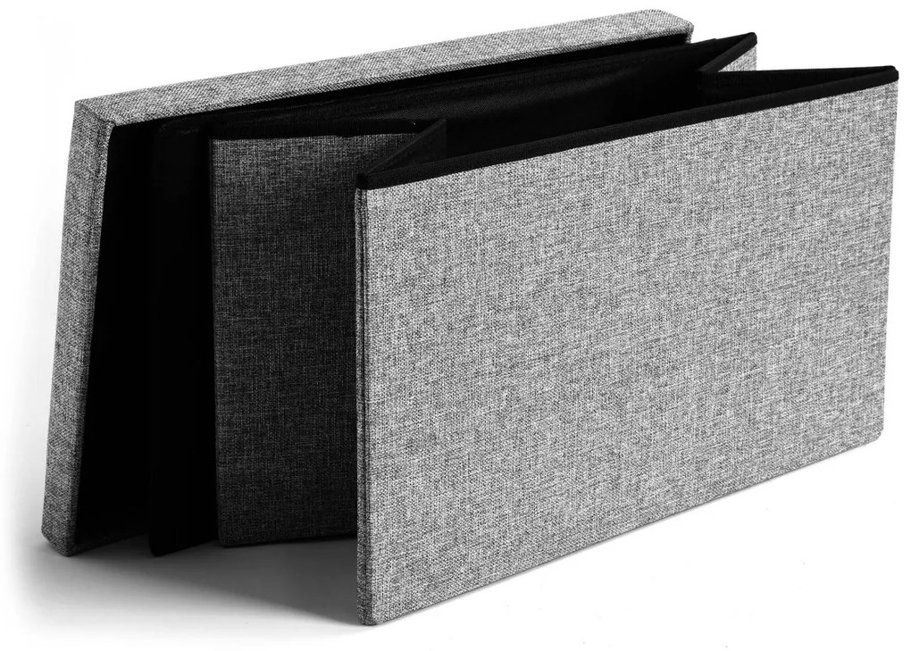 Taburet s úložným prostorem DIEGO XL šedý