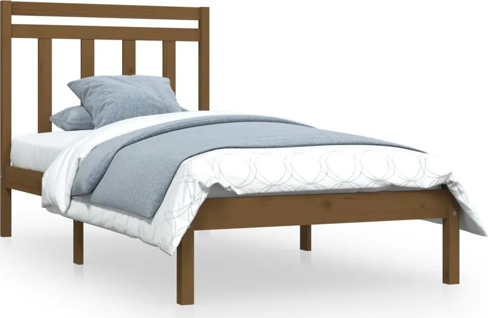 vidaXL Rám postele masivní dřevo 100 x 200 cm [3105243] Barva: medová hnědá