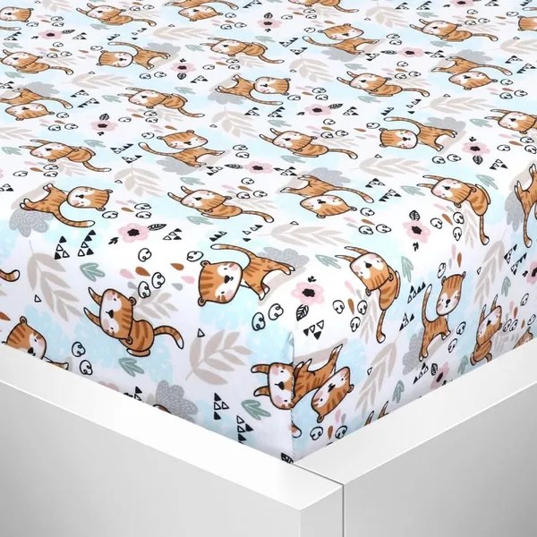Bellatex dětské prostěradlo jersey s elastanem Kočička rozměr 60x120 cm