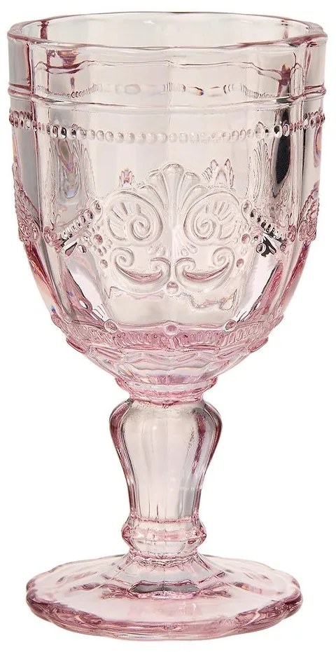 VICTORIAN Sklenice na stopce - růžová