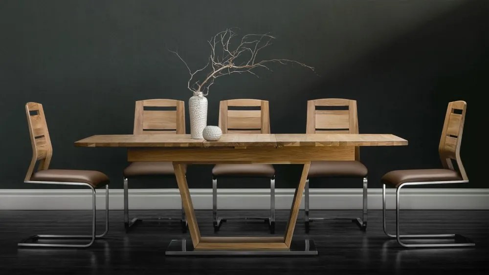 Vystavený jídelní stůl PINOT 160 x 90 cm– dub lak