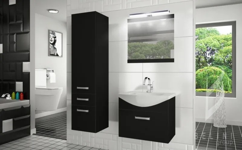 Moderní koupelnová sestava FINE s led osvětlením 2PRO + zrcadlo a umyvadlo 01 ZDARMA!! 186