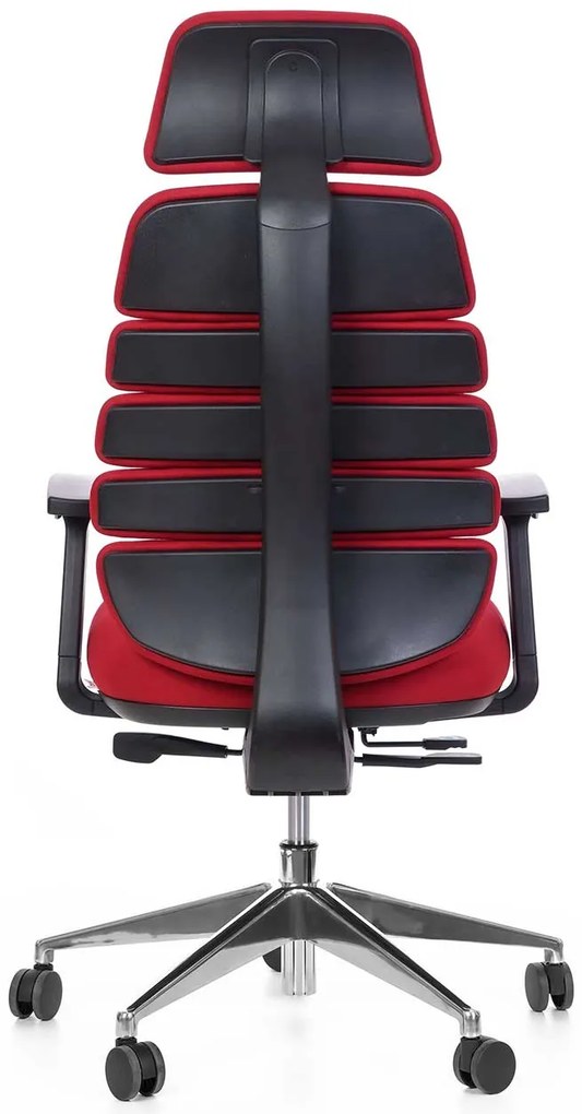 MERCURY Ergonomická kancelářská židle WORKEASE - červená látka