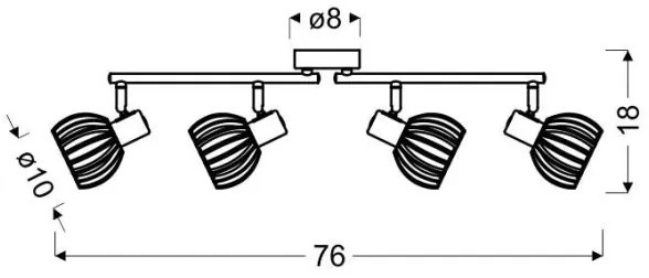 Bodové svítidlo ATARRI 4xE14/25W/230V bílá/béžová