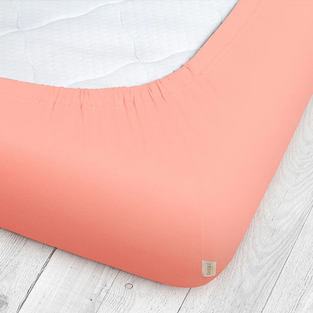 Jersey prostěradlo světle lososové na výšku matrace do 20 cm Velikost: 60 x 120