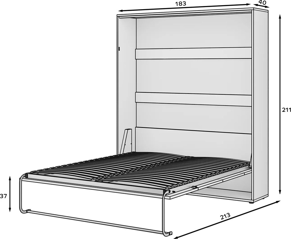 ADRK Furniture Vivario Výklopná postel 160 ADRK-WB-VIV-160-K