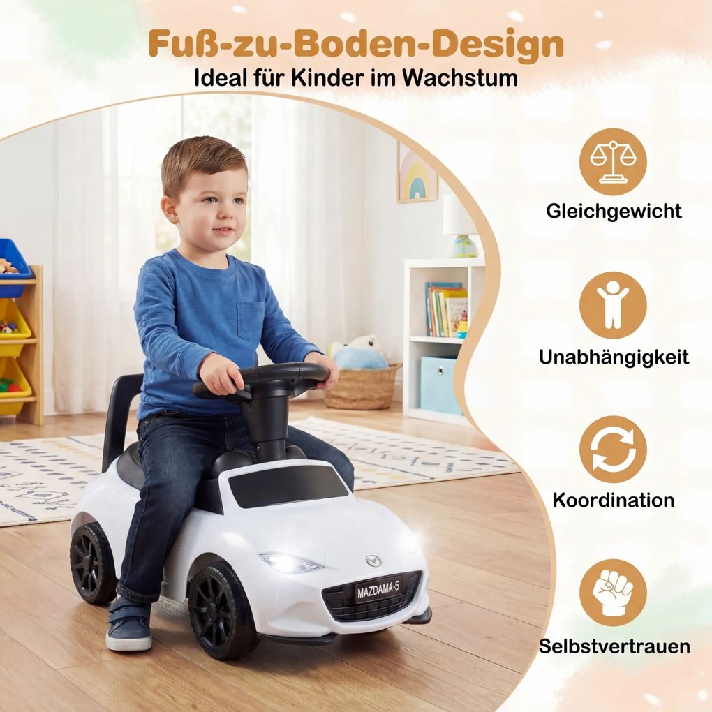 Costway Jízdní auto s ochranou proti světlu a převrácením a úložným prostorem
