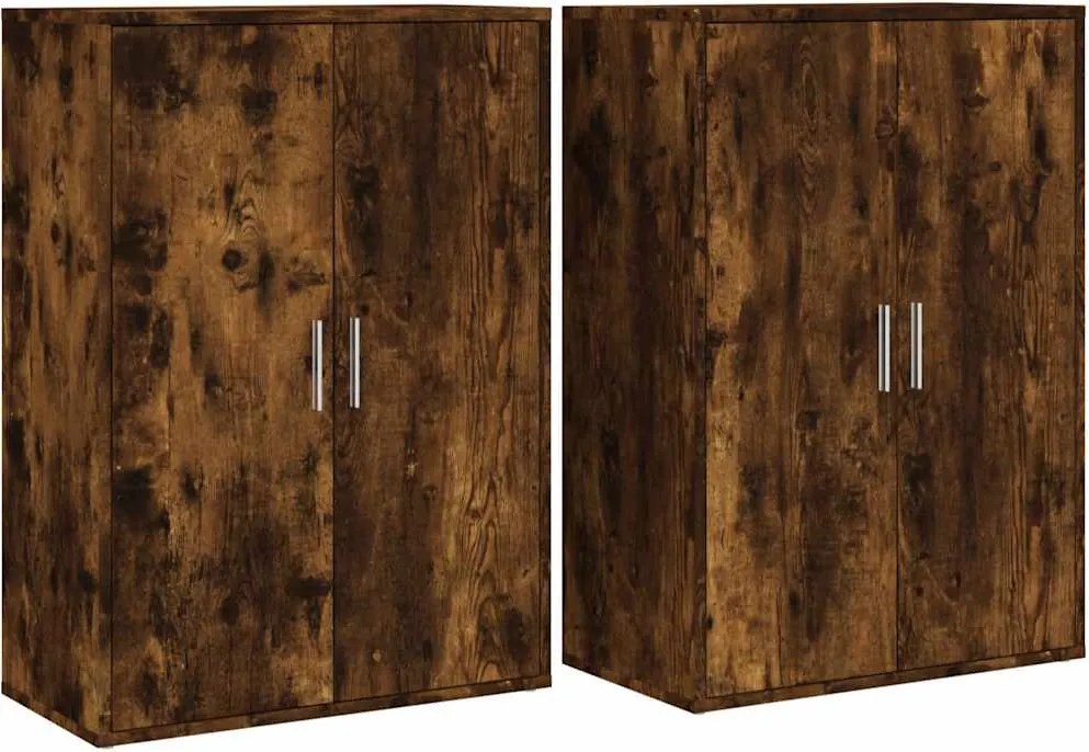 Příborníky 2 ks kouřový dub 60 x 31 x 84 cm kompozitní dřevo 3276571