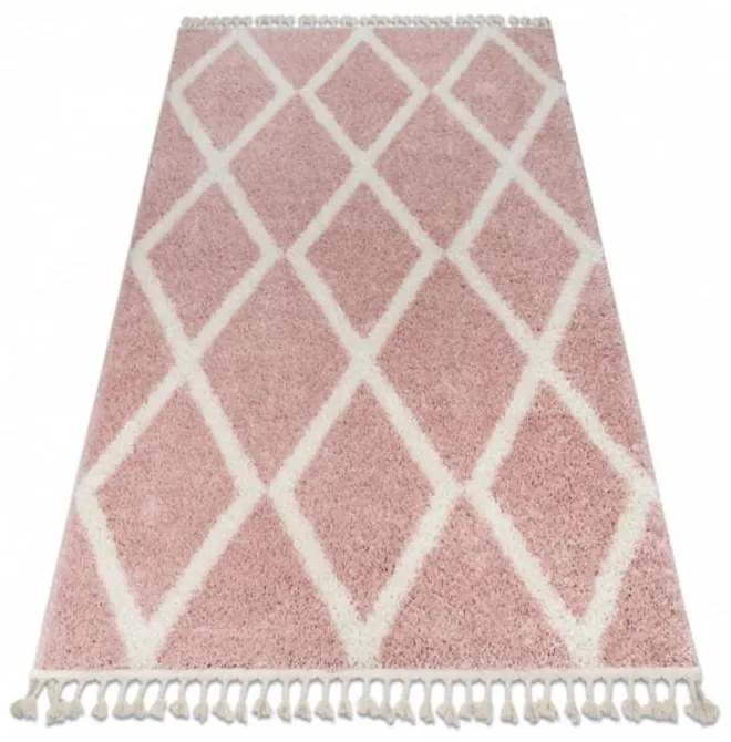 Kusový koberec Shaggy Ariso růžový 80x300cm