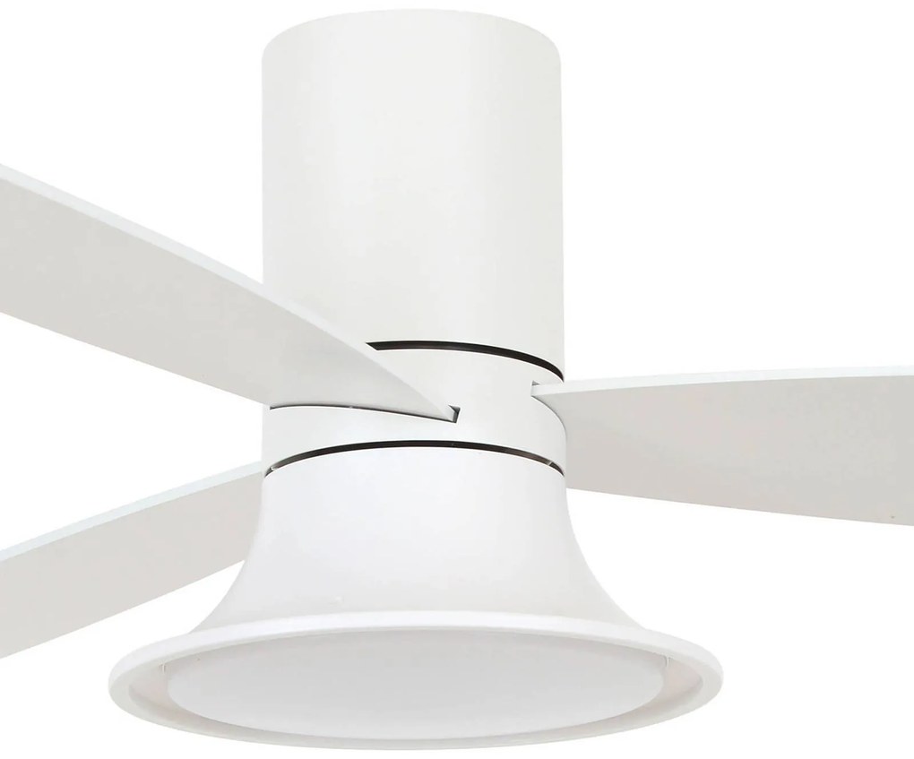 Stropní ventilátor Beacon se světlem Flusso bílý Ø 132 cm tichý