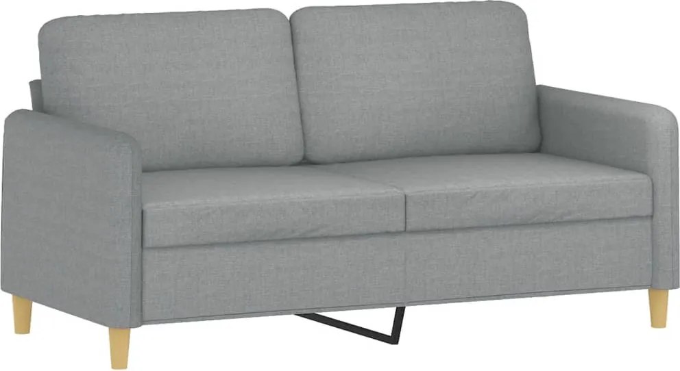 2dílná sedací souprava s poduškami světle šedá textil 3202086