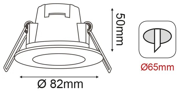 ACA Lighting SMD LED bodovka VERA 5W/230V/6000K/420Lm/IP65/120°, matný nikl, VERA560RNM