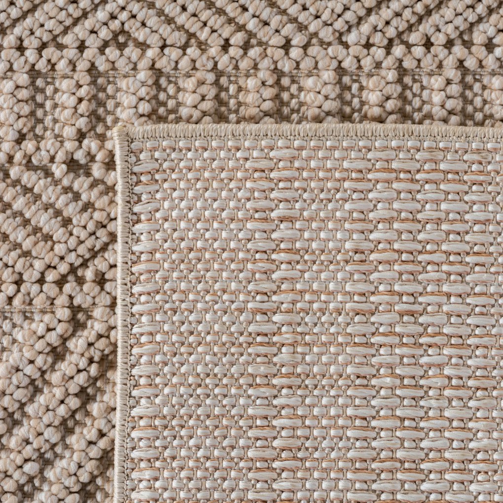 Ayyildiz, Kusový koberec Helix 2202 beige kruh, 120x120, béžová, chodba / předsíň