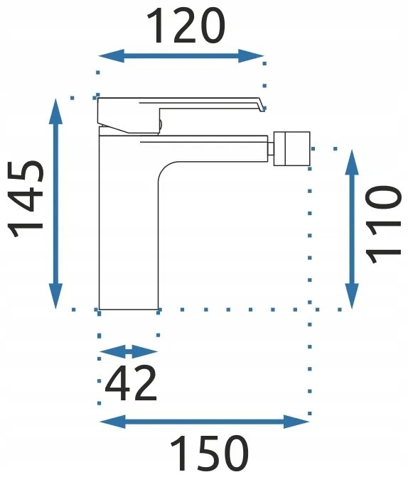 Bidetová baterie MAXMAX Rea HASS - zlatá