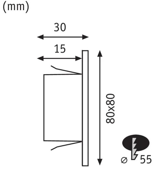 Paulmann 99495 - LED/1,2W Schodišťové svítidlo EDGE 230V