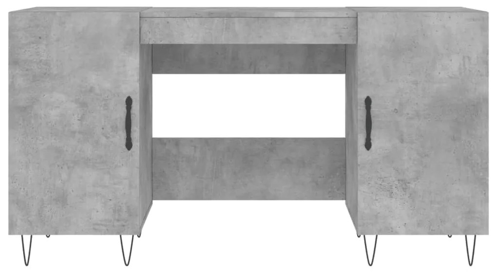 Psací stůl betonově šedý 140 x 50 x 75 cm kompozitní dřevo - Default Title