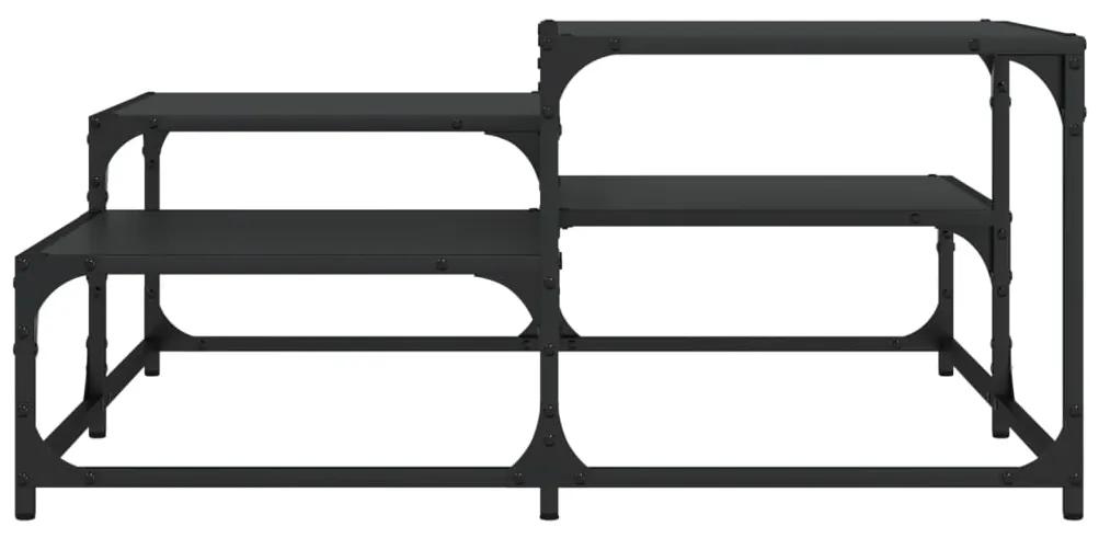 Konferenční stolek černý 87,5 x 87,5 x 40 cm kompozitní dřevo - Default Title