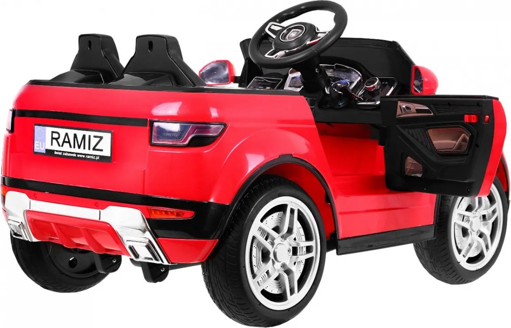 Ramiz Elektrické autíčko Rapid Racer pro děti, červené SUV + dálkové ovládání