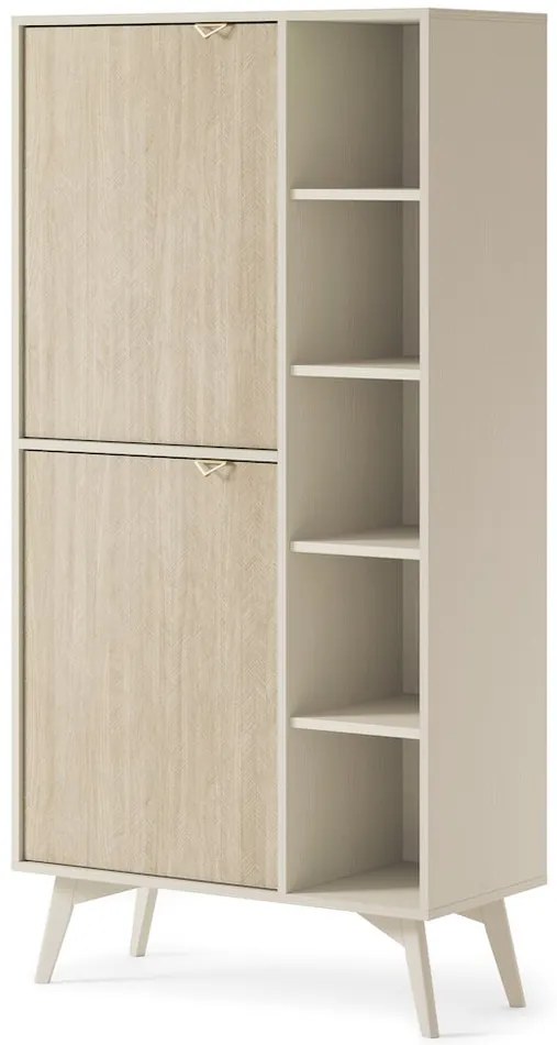 Moderní regál FELICITY 80, béžová / scandi
