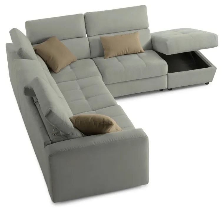 Pregio Italia sofa&relax Polohovací sedací souprava DREAMER Provedení: 3 rozkládací + roh + 1 s ukonč., Vzorník látek: tekno fibra 02 linen