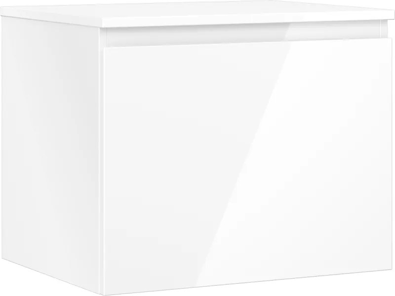 Mexen Orio, koupelnová skříňka 60 cm s horní částí, 1 zásuvka, bílá lesklá, 91A10-06047-1-BFC00
