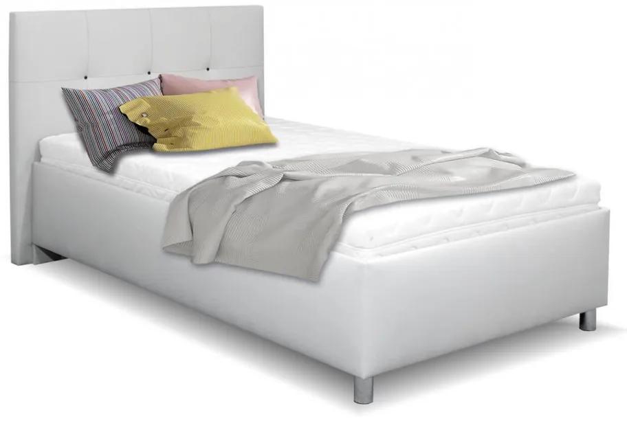Čalouněná postel s úložným prostorem Crissy, 120x200, světle šedá INTENA