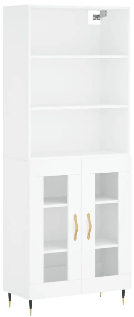 Skříň highboard bílá 69,5 x 34 x 180 cm kompozitní dřevo,  3189293