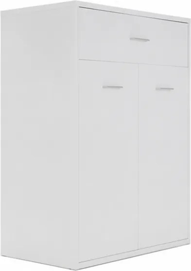 skříňka na boty, botník, 1 zásuvka, 2 dvířka, dřevo, 85x61x36 cm, bílá, Dekorino BB20260061